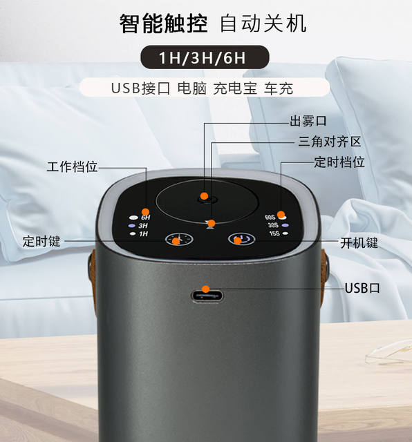 Pure essential oil rechargeable car-mounted automatic aromatherapy ...