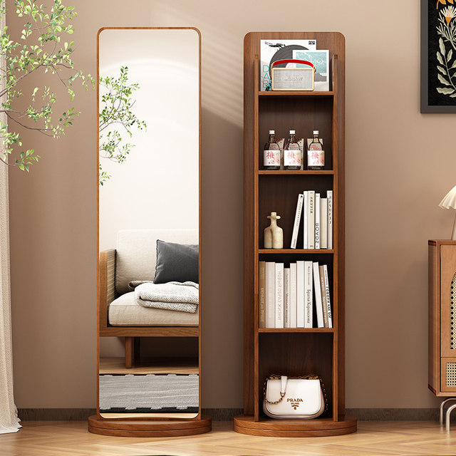 Rotating dressing mirror full-body floor-standing mirror Household ...