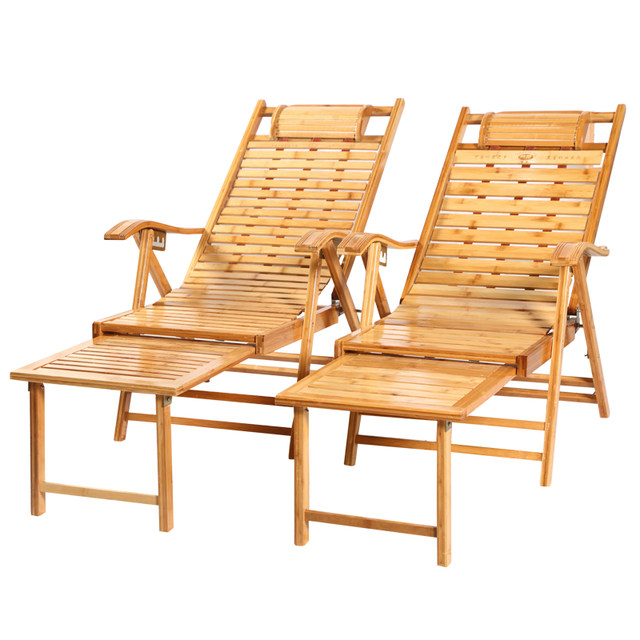 Bamboo recliner folding nap chair for adults, nap chair for the elderly ...