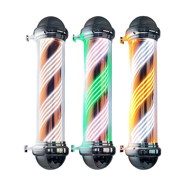 Hairdressing shop turning light LED hair salon rotating barber shop ...