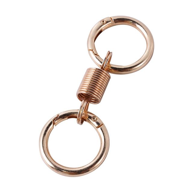 Keychain 2024 new spring double ring keychain creative women's buckle ...