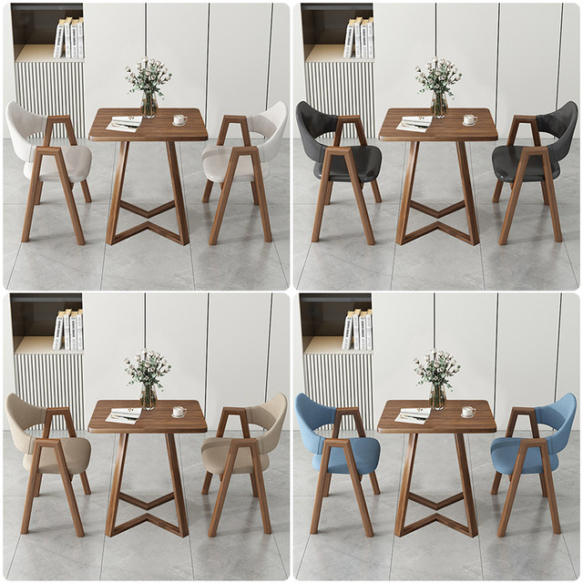 Balcony tea table and chair combination for drinking tea, small square ...