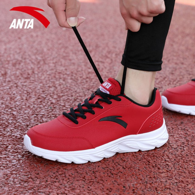 ANTA Men's Shoes Sports Shoes Spring Leather Versatile Wear-Resistant ...