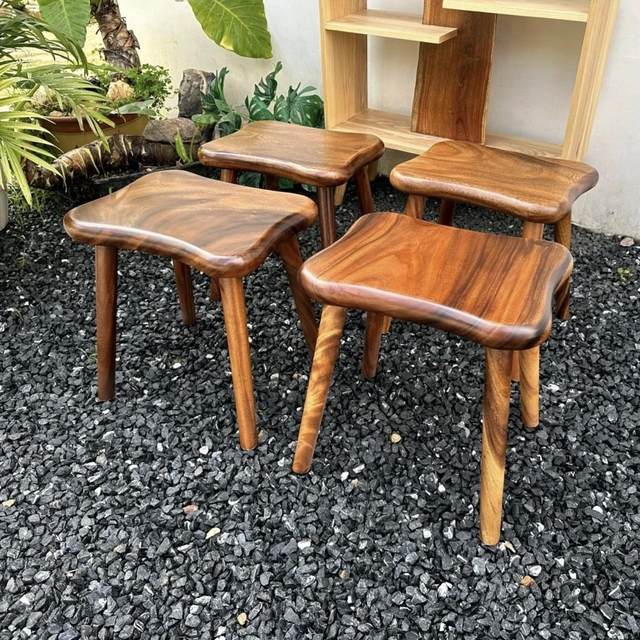 South American walnut apple stool new Chinese-style solid wood stool ...