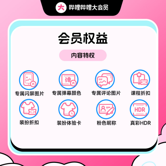 B station member Bilibili member 12 months card Bilibili big member