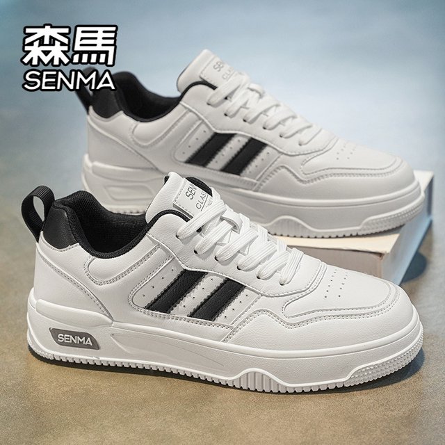 Senma men's shoes spring and autumn trend wild low -top leisure white ...