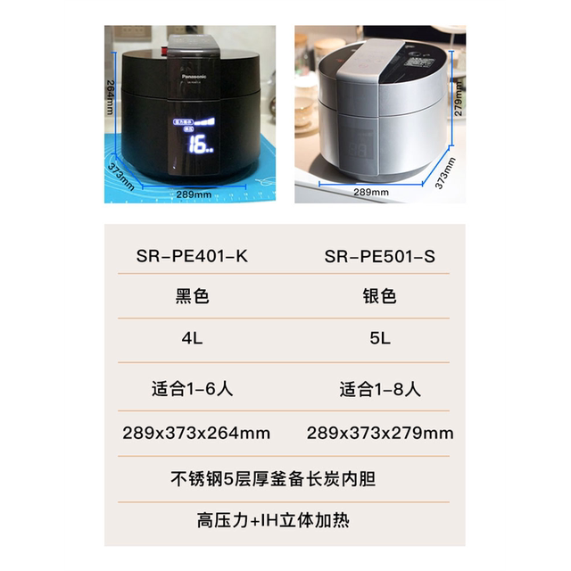 Panasonic SR-PE401-K/PE402/PE501/502 Pressure Cooker IH Rice Cooker