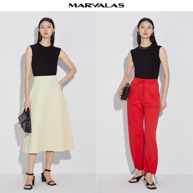 Mandeshi Sleeveless Vest Women's 2025 Summer Elastic Small Standing ...