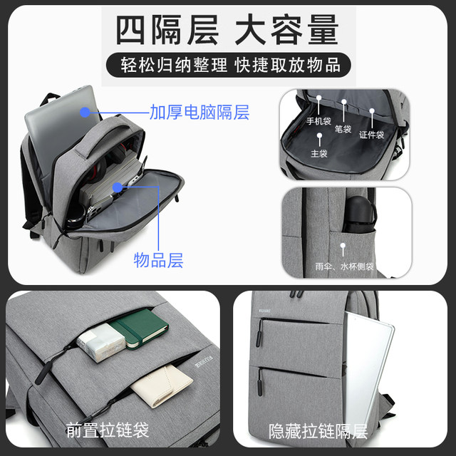 Backpack men's casual backpack Da Gao Junior High School Bags Bags ...