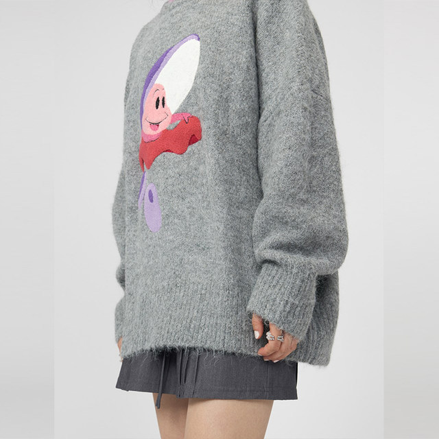 BFAT sweater for women in 2024 autumn and winter new lazy style cartoon ...