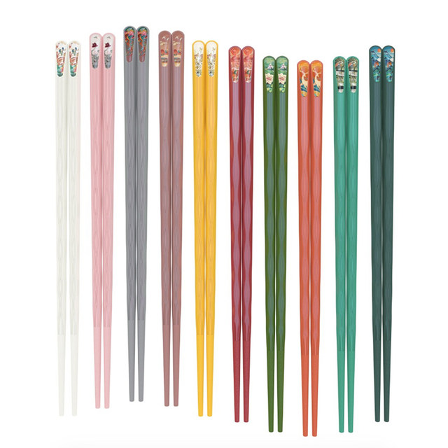 Color chopsticks Household high -end high -end high -value meal, one ...