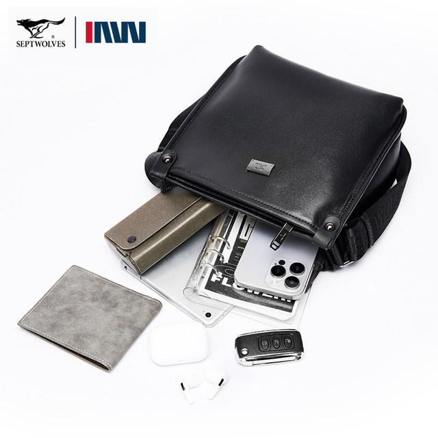 Seven Wolves One-shoulder Crossbody Bag Men's 2025 New First Layer ...