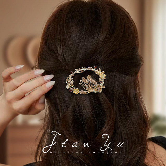 Garland butterfly shadow spring clip back of head Chinese style new ...