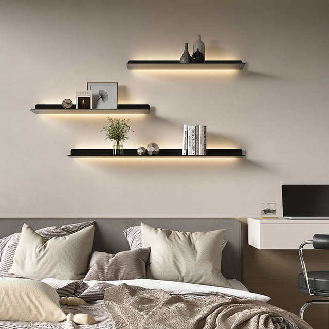 Merchandise wall luminous decorative partition living room simple ...