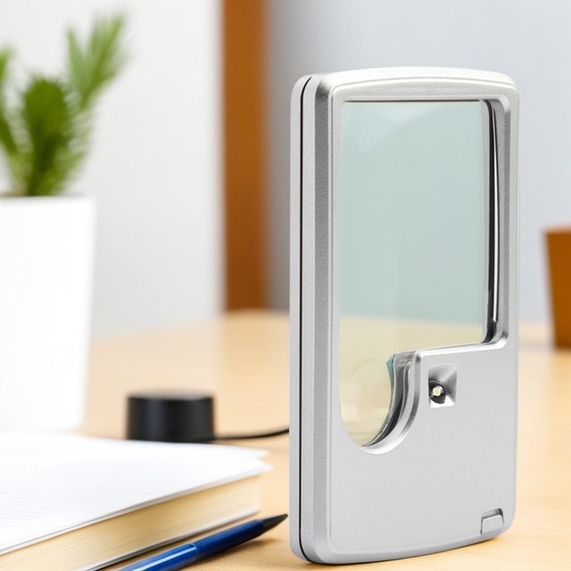 Portable multi-functional 20x card-type magnifying glass for the ...