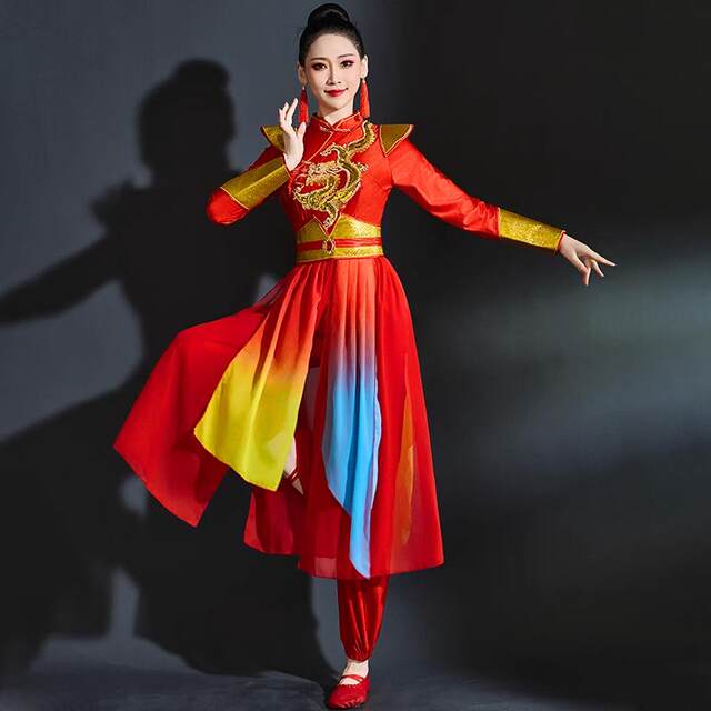 Drum performance costume for women 2025 new waist drum and power gong ...