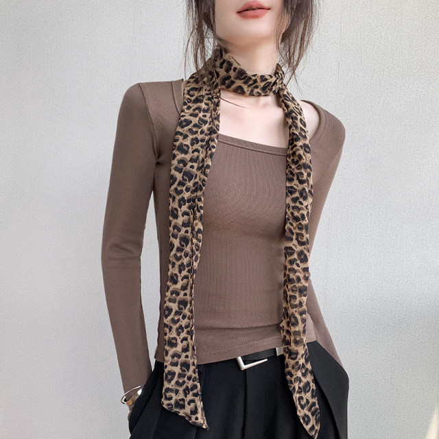 French streamer square neck long-sleeved T-shirt for women in 2025 ...