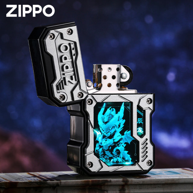 Zippo genuine lighter, 1000 years of zodiac signs, luminous windproof ...