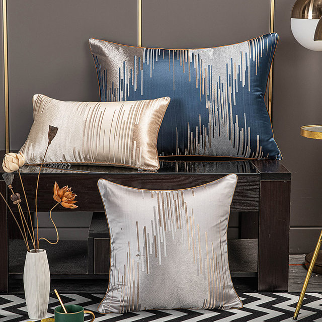 Light luxury high-end hotel model room pillow sofa cushion European ...