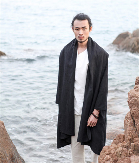 Spring and autumn plus velvet Chinese wind men's casual outer set Han ...
