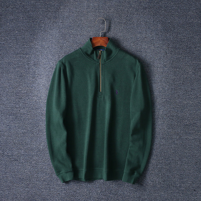 New men's knitted half-chest zipper pullover sweatshirt, comfortable ...