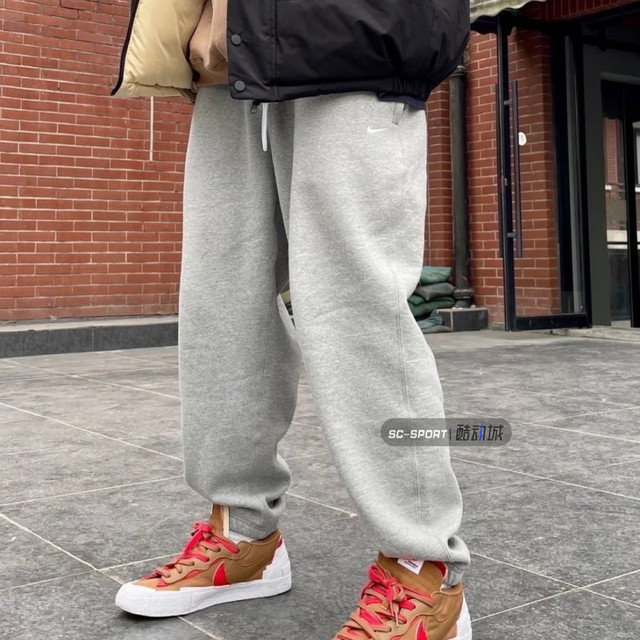 Nike Nike Lab men's autumn and winter velvet knitted sports and leisure leggings trousers and ...