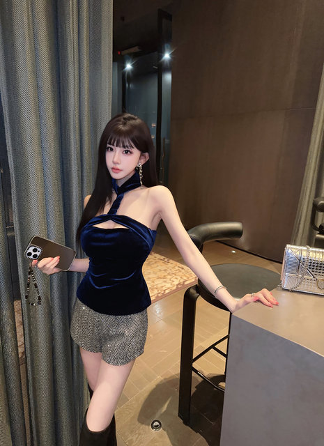 EVA Junjun Sauce Pure Spicy Girl New Jiexin Hanging Club Vest Female ...