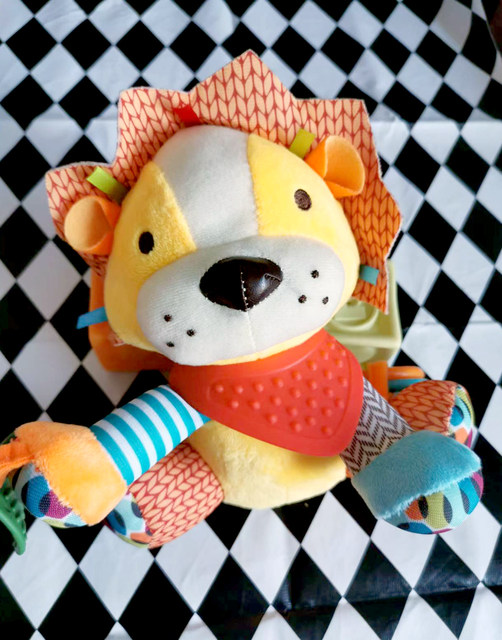 Baby soothing hand puppet bed trailer hanging rattle to coax baby plush ...