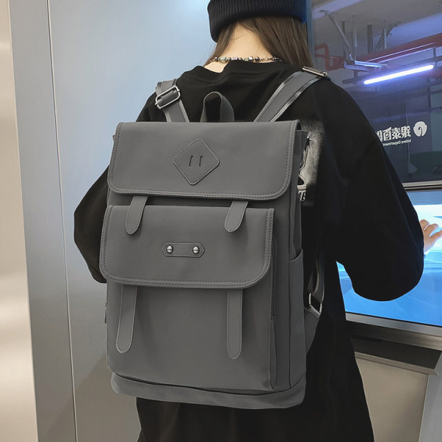 Backpack Men's College Student School Bag Fashion Leisure Business Travel Computer Backpack ...