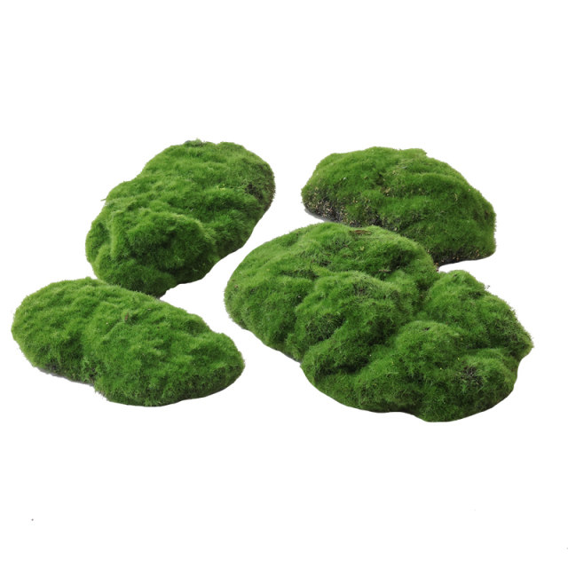 Simulated moss block flocking stone size matching landscaping ...