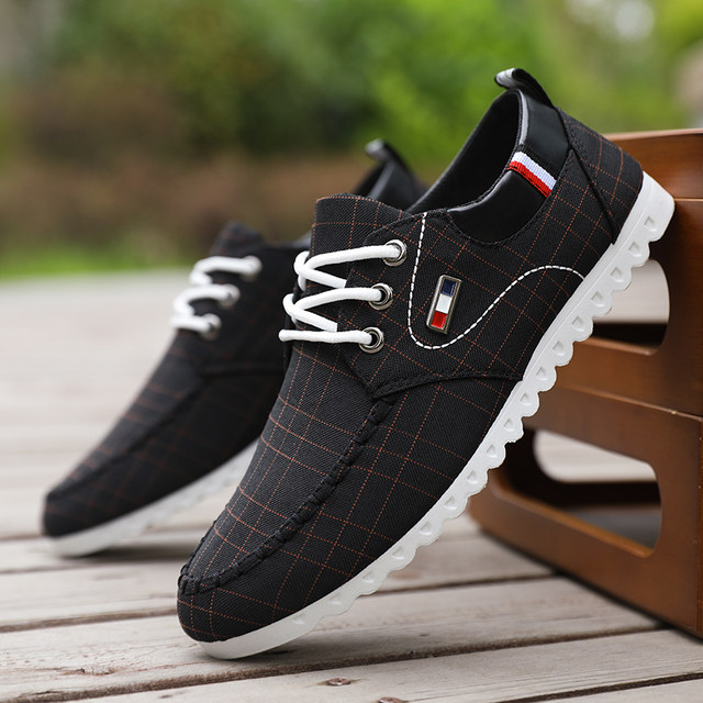 2024 new canvas shoes men's low -top casual students shoes men's tide ...