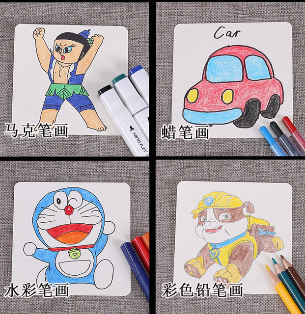 Blank small cards student-made English words oral arithmetic graffiti ...