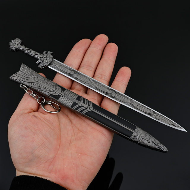 22CM ancient famous sword cold weapon Ouyezi Gongbu sword full metal weapon model craft sheath ...