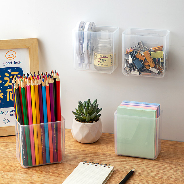 Suspension pen holder small object storage box desktop stationery ...