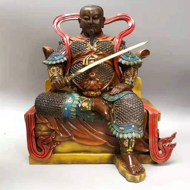 Bronze statue of Emperor Zhenwu, pure copper seated statue of Xuanwu ...