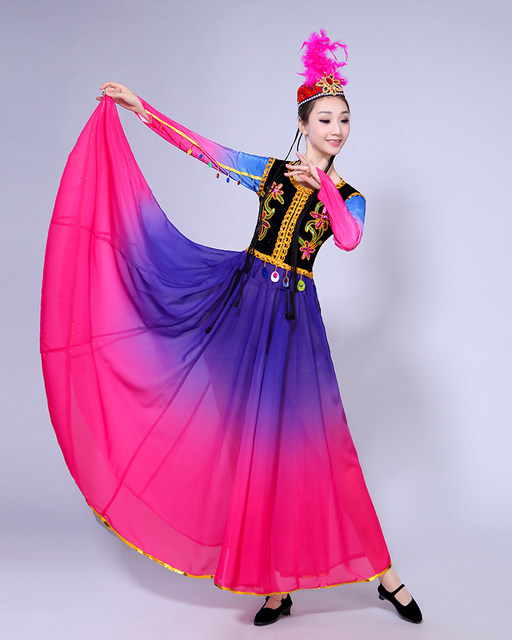 New Xinjiang Uyghur dance performance costumes for women minority stage ...
