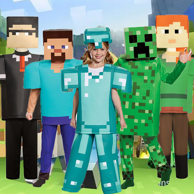 Minecraft Cosplay My World Game Armor Children Halloween Party Diamond ...