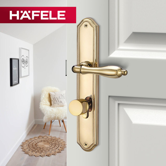German Hafele HAFELE door handle indoor handle lock copper alloy ...