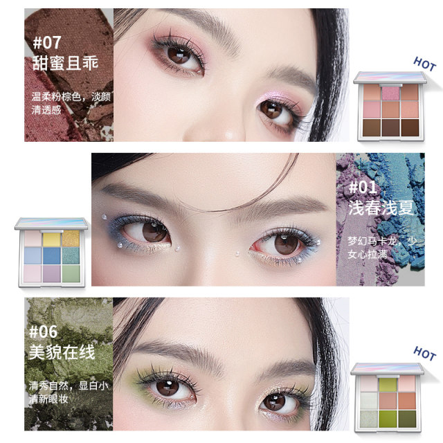 Stiya's Dream Nine-Color Eyeshadow Palette Color Women's Macaron Green ...