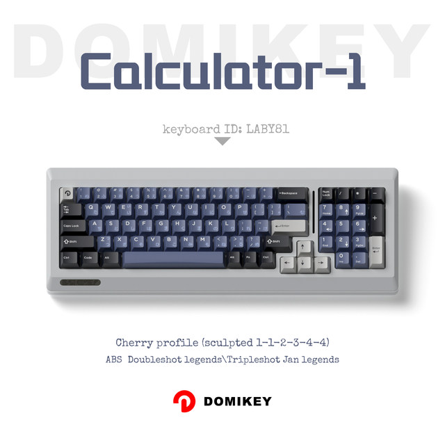 Keycap House Domikey Calculator 2 Three-Color Japanese Black and Gray ...