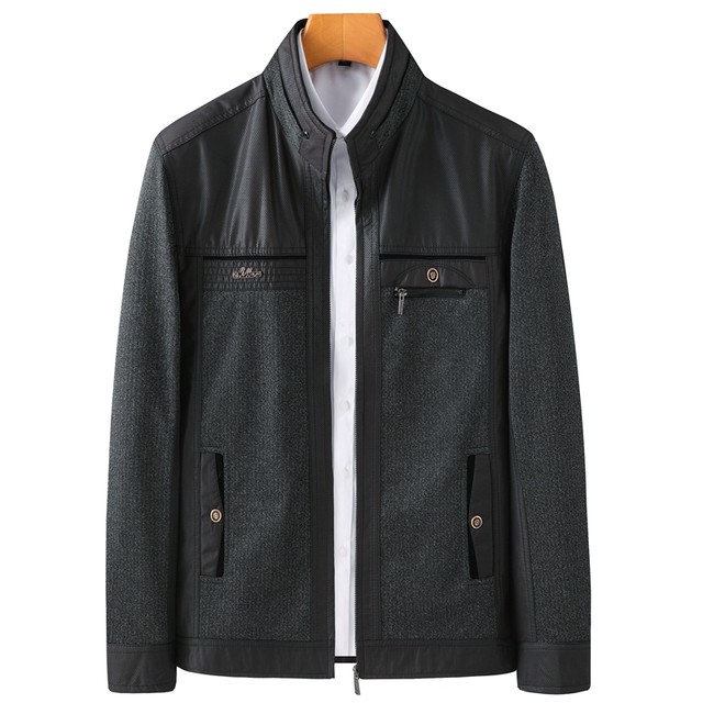 Dad autumn jacket middle-aged men's jacket spring and autumn top middle ...