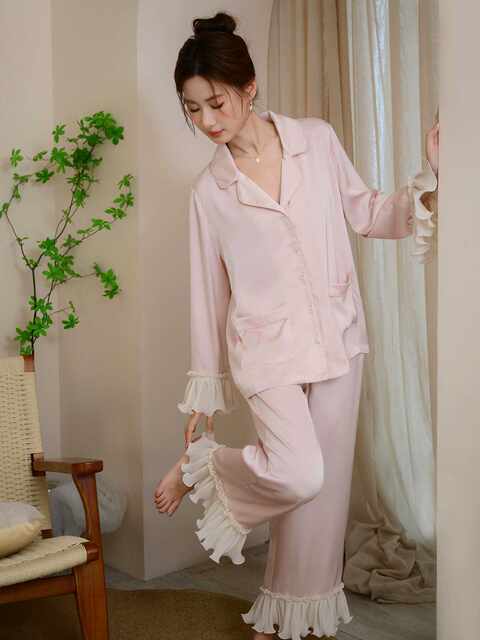 Spring and summer women's sexy high-end French pajamas for women spring ...