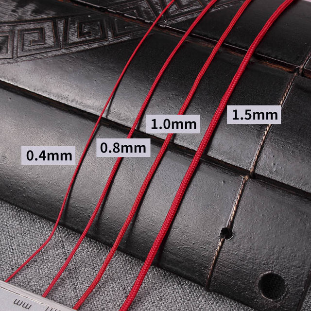 1mm braided A jade wire red rope cultural toy bracelet necklace pendant ...