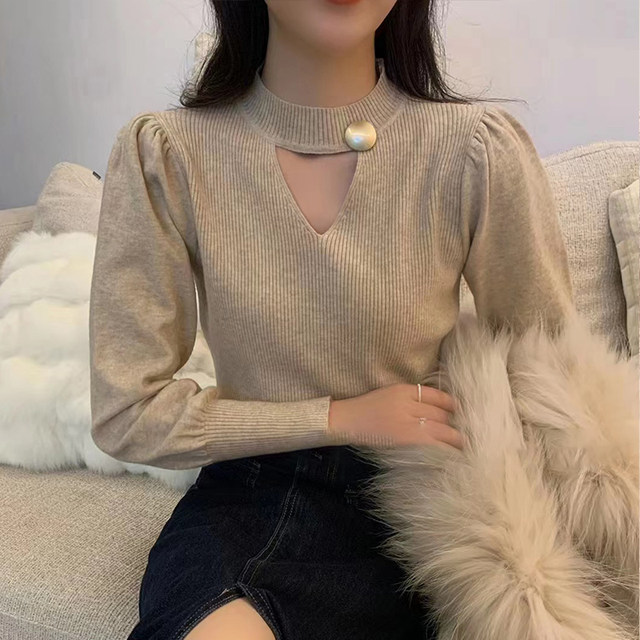 European 2025 autumn and winter new design top fashionable hollow ...
