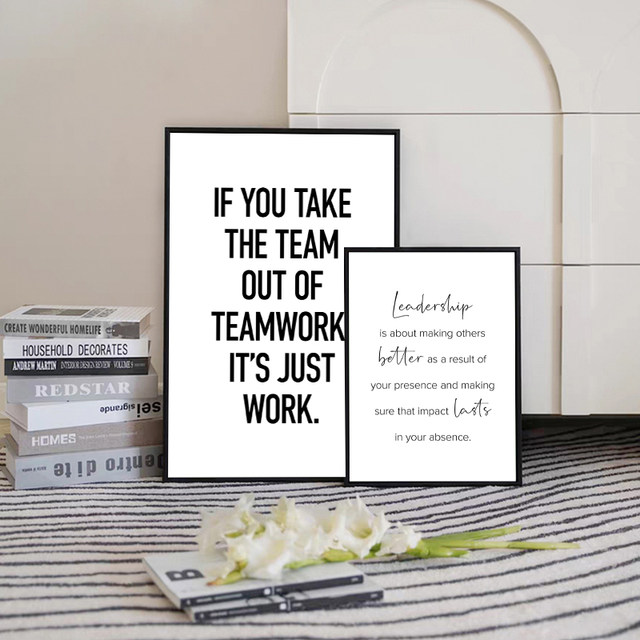 Office decoration painting living room background wall company ...