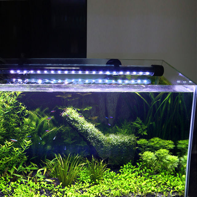 Sensen fish tank diving color-changing LED aquatic plants bubbling ...