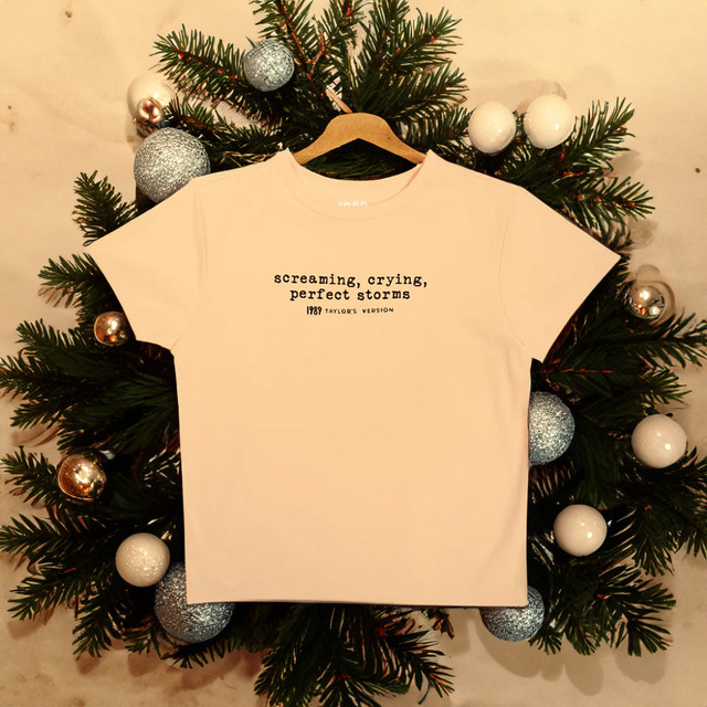 Taylor Swift official website perfect storms short yellow T-shirt for women