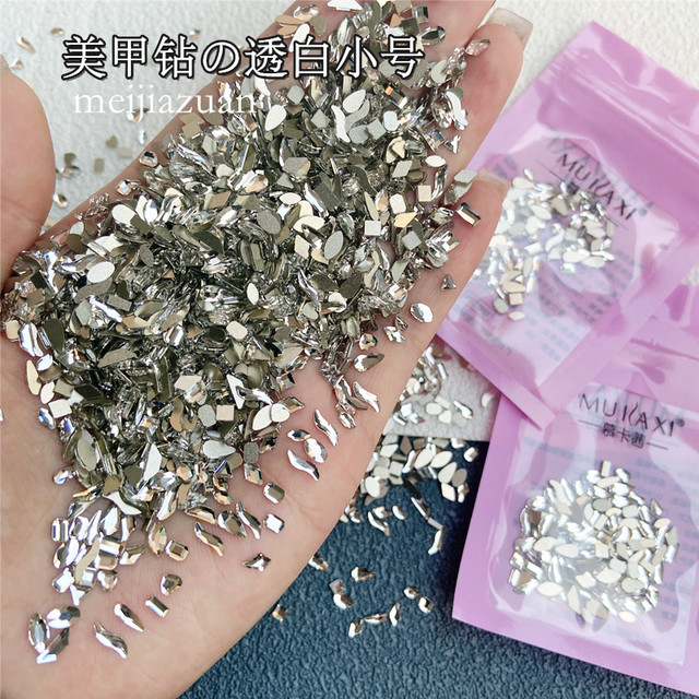 Passion -white nail diamond silver -colored flat -bottomed alien mixed ...