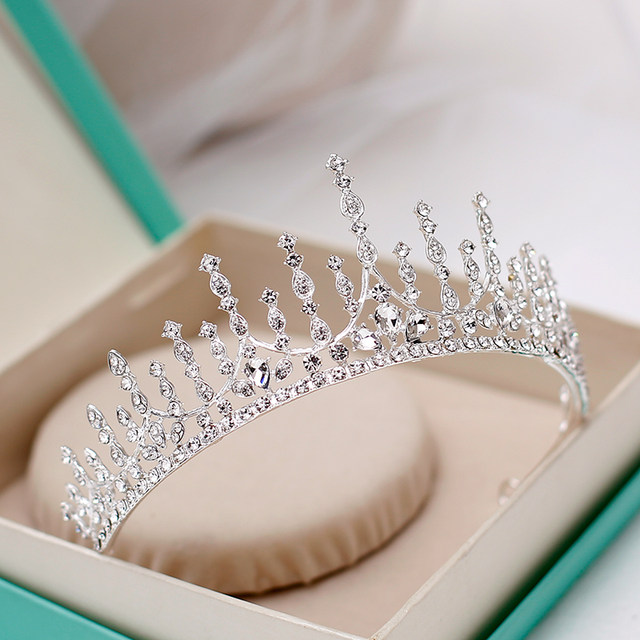 Crown tiara bride Reba's same super shiny rhinestone crown female ...