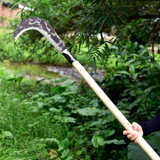 Jiuge manganese steel forged one-piece sickle, long handle pruning and ...